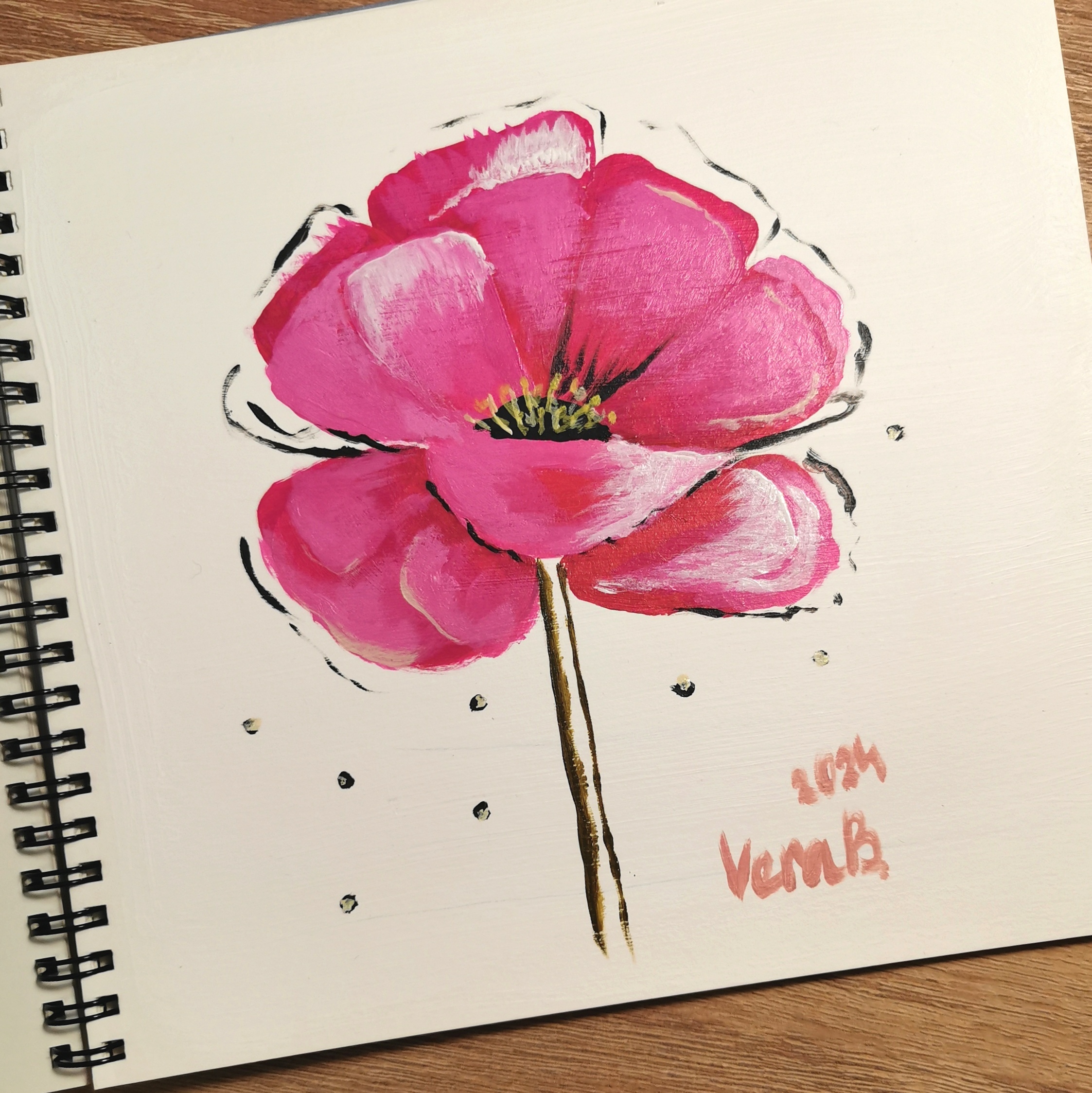 Мои работы акрилом. Часть 1 || Листаю скетчбук