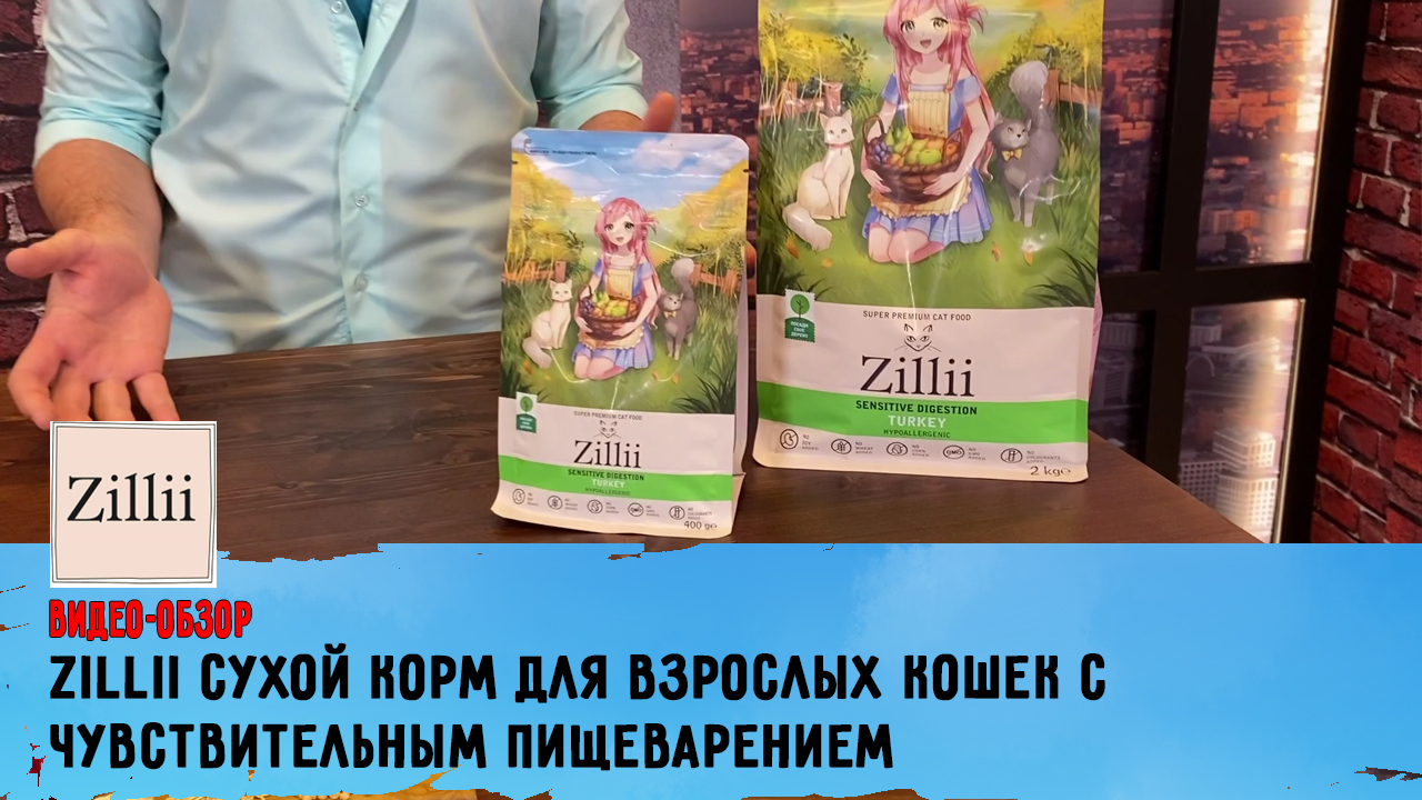 Обзор ZILLII сухой корм для взрослых кошек с чувствительным пищеварением