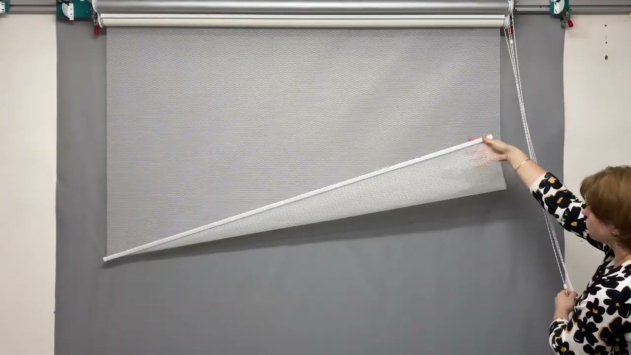 Двойные рулонные шторы Натали Алю Блэкаут+Волна