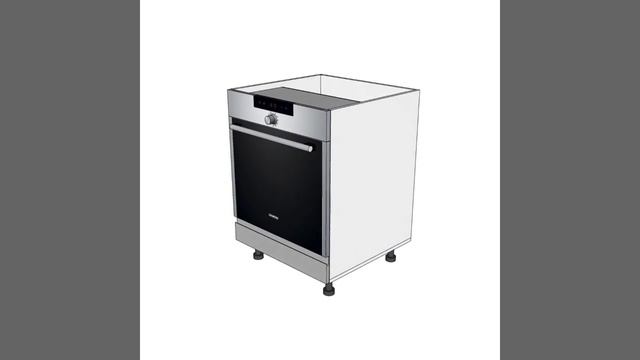 Кухонный корпус с духовым шкафом для проектирования мебели в программе SketchUp