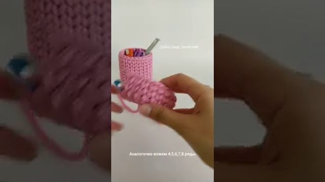 Корзина с выемкой под ватные диски из полиэфирного шнура_[360p].mp4