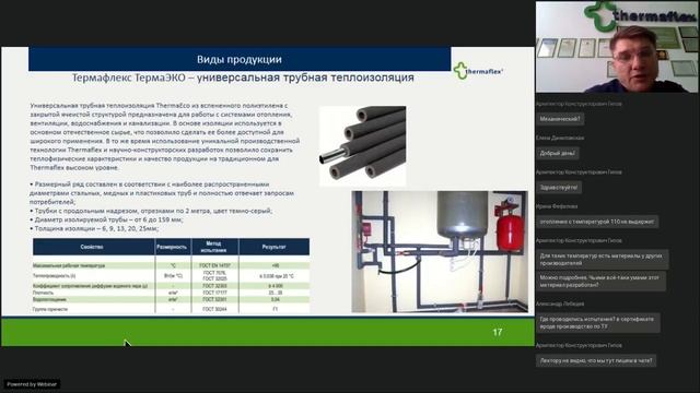 Техническая теплоизоляция Термафлекс для систем отопления, кондиционирования, ХВС, ГВС и вентиляции.