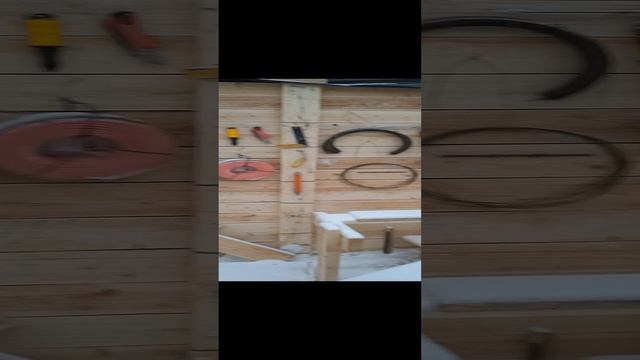 Фундамент в январе. Монтаж опалубки армирование.