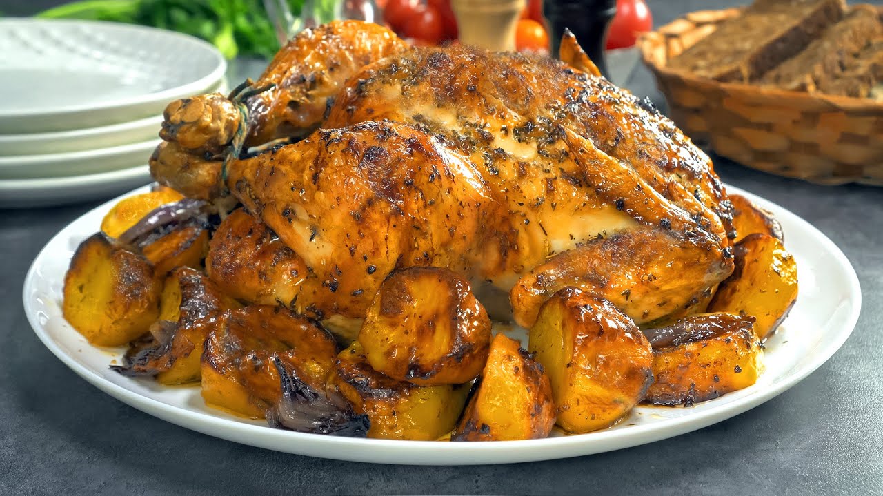 КУРИЦА С КАРТОШКОЙ В ДУХОВКЕ. Попробовав раз, вы забудете про другие рецепты!