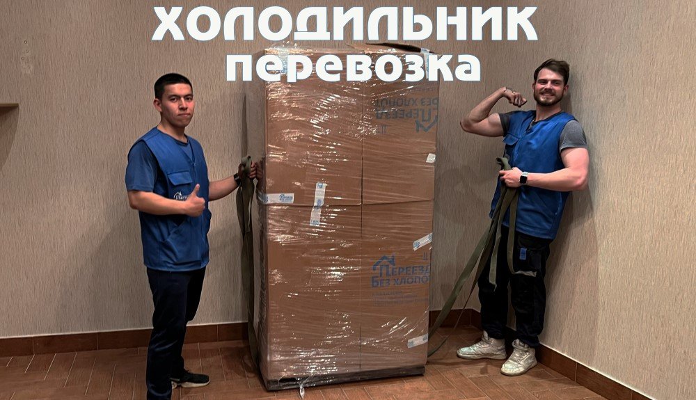 Перевозка холодильника. Вертикально, с упаковкой, разборкой и сборкой