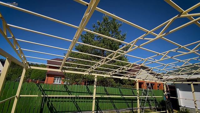 Навес для бассейна из поликарбоната