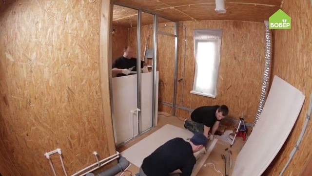 Как сделать перегородку в ванной из гипсостружечных плит ГСП-Пешелань.