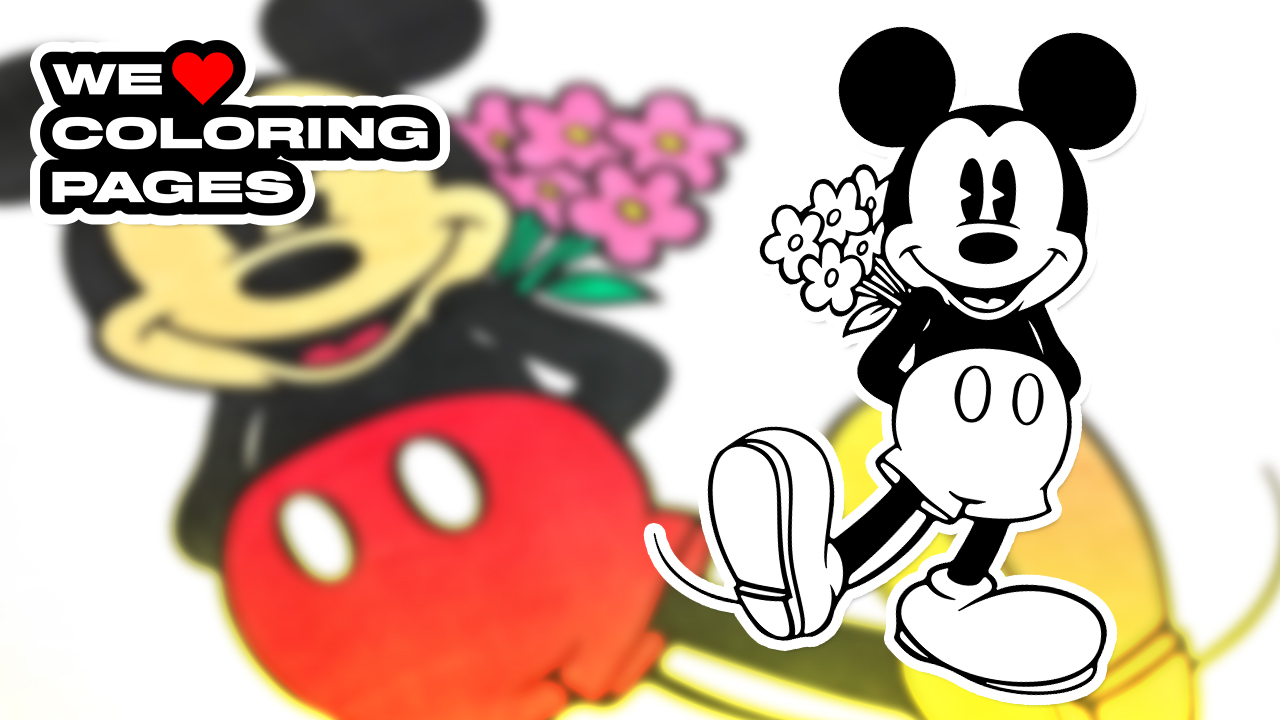 #16 Микки Маус Раскраска | МЫ ❤️ РАСКРАСКИ