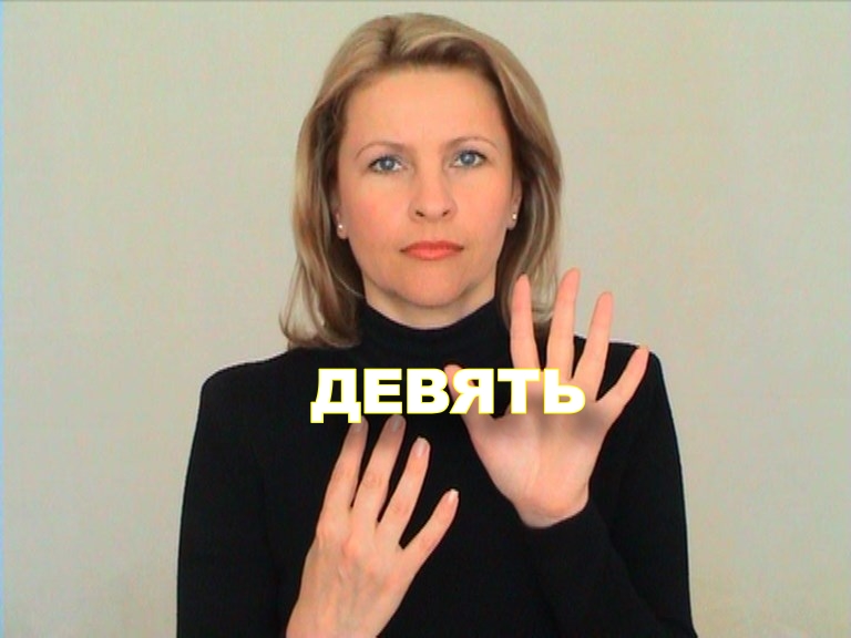 ЖЕСТОВЫЙ ЯЗЫК. СЛОВАРЬ. Девять