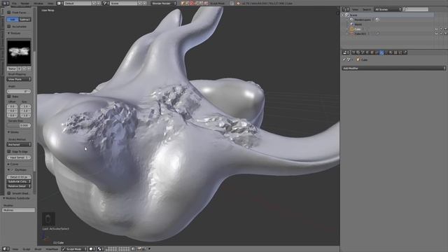 Multiresolution и Dyntopo - различия для скульптинга в Blender