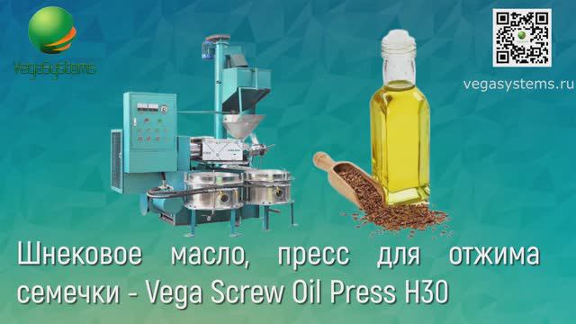 Пресс для отжима семечки, семян Vega Screw Oil Press H30, льняное масло, оливковое, растительное