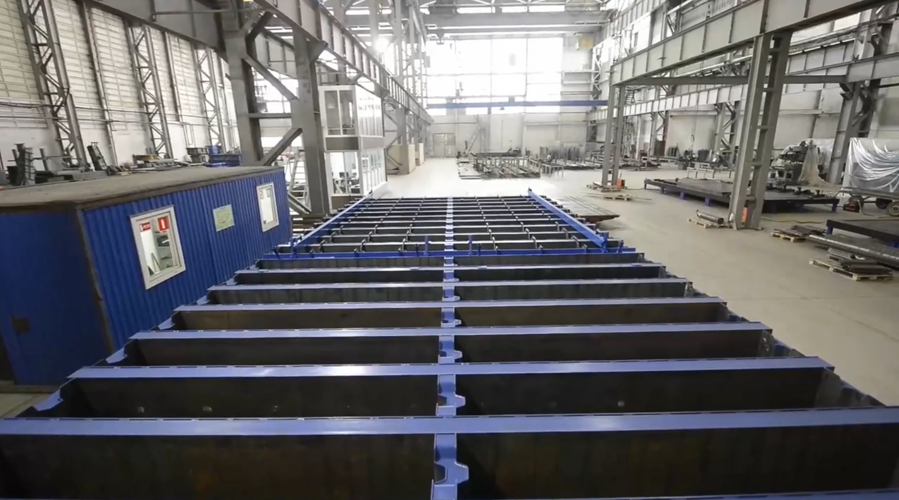 Кассетная установка для производства блоков. Завод БетонСталь, г.Сафоново, Смоленская область