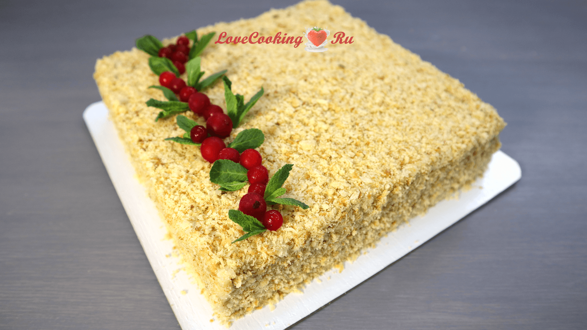 Постный торт "Наполеон" | Торт без яиц и молока | LoveCookingRu