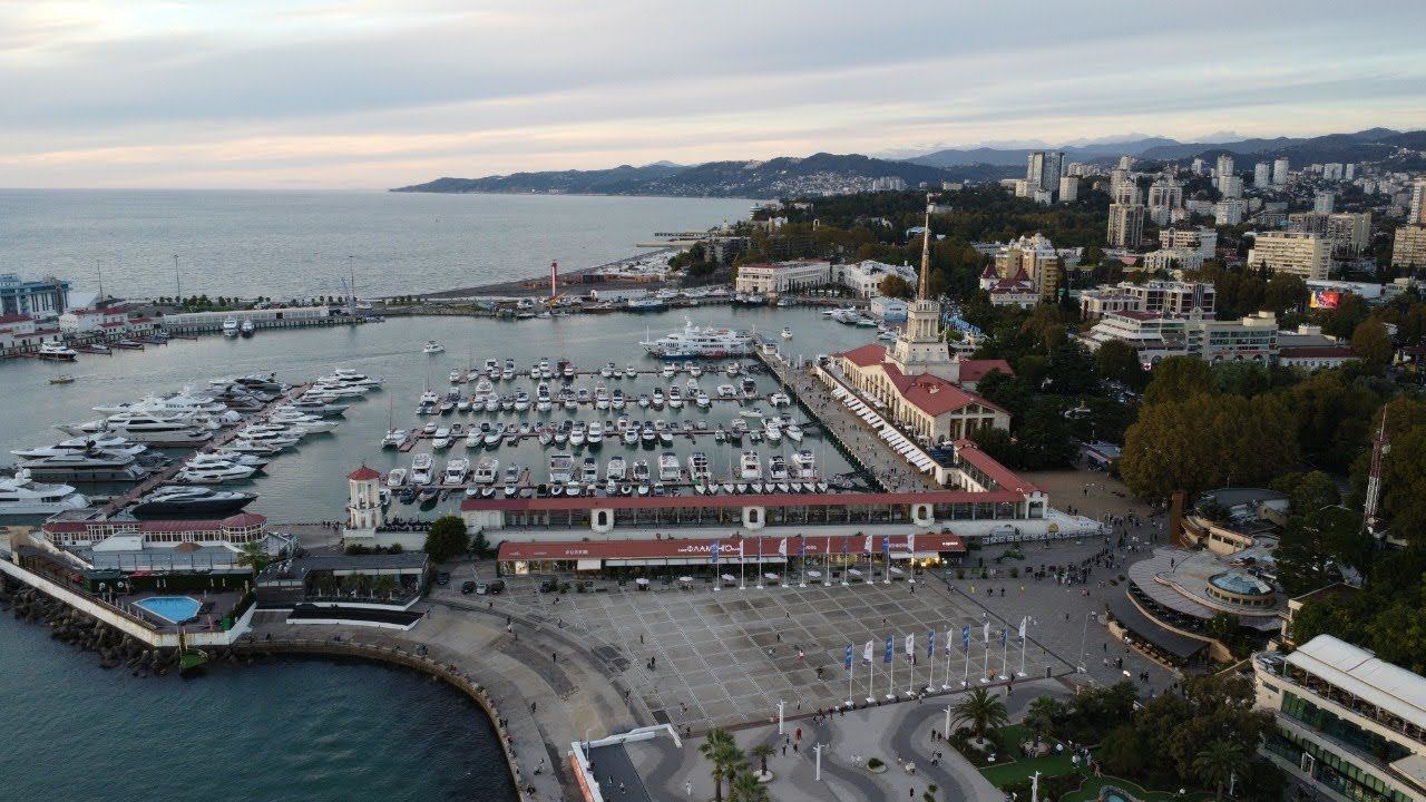 Полёт на DJI mini 2 Морской порт Сочи