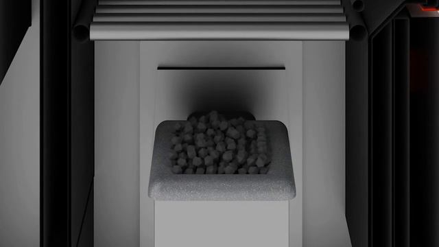 Работа чугунной угольной горелки EKOENERGIA