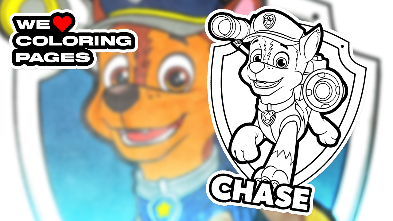 #89 Гончик Чейз Щенячий Патруль Раскраска | МЫ ❤️ РАСКРАСКИ