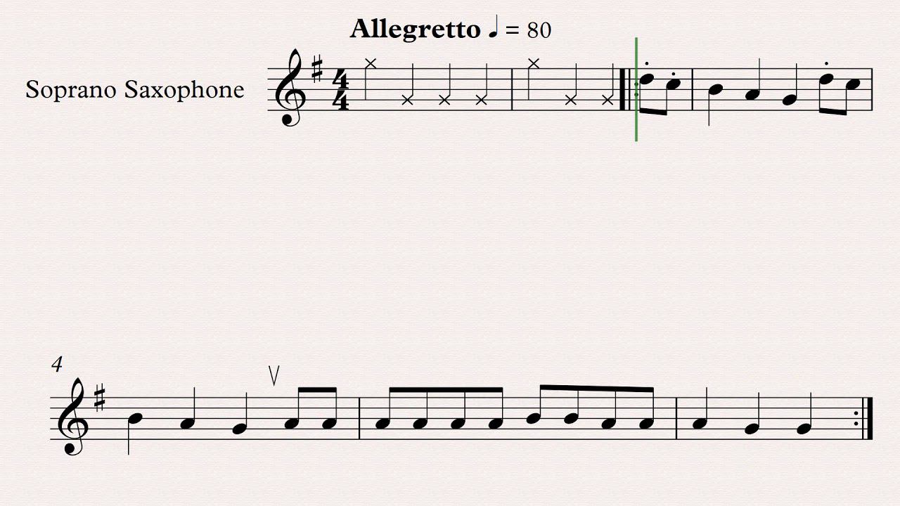 рнп "Я на горку шла" - видеоминусовка для саксофона-сопрано. Темп 80