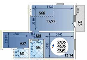 ВКБ новостройки. Мкр. Молодежный. 1-конатная квартира продажа. Душистая 25