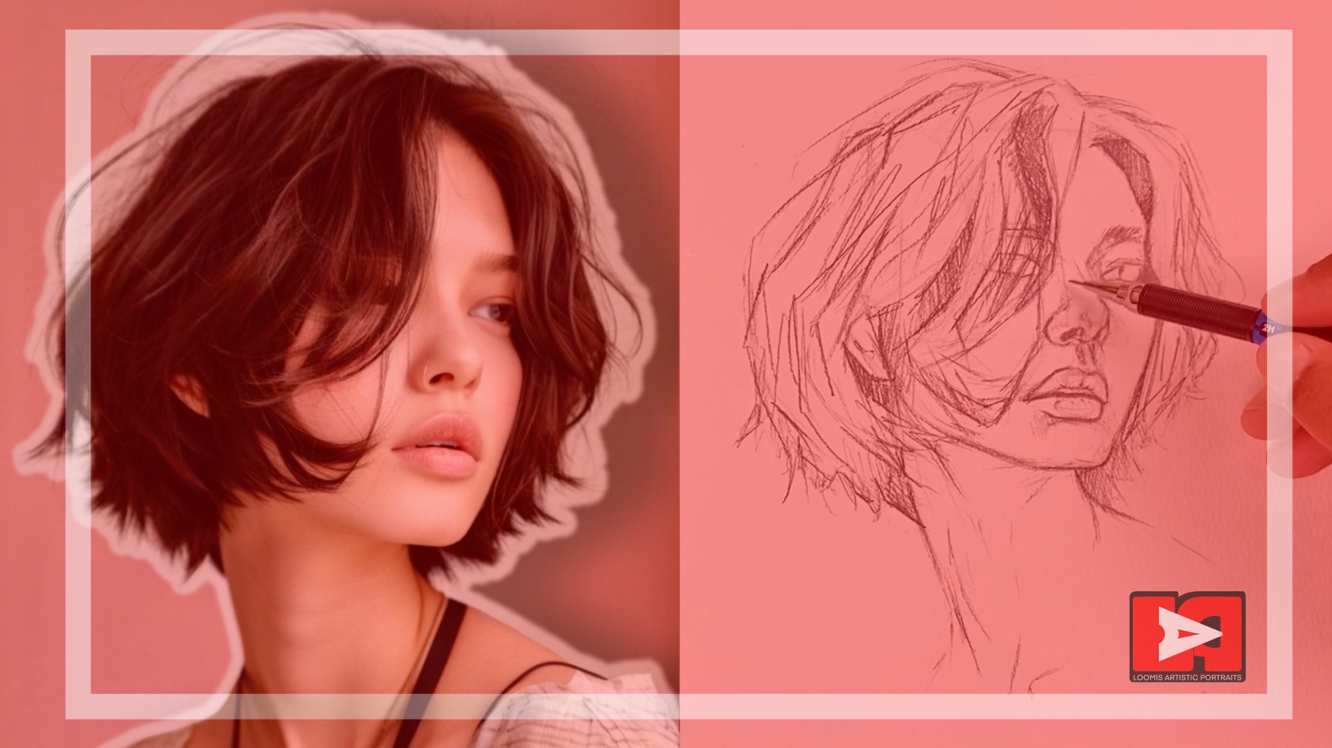 Как нарисовать портрет девушки с помощью метода Лумиса?