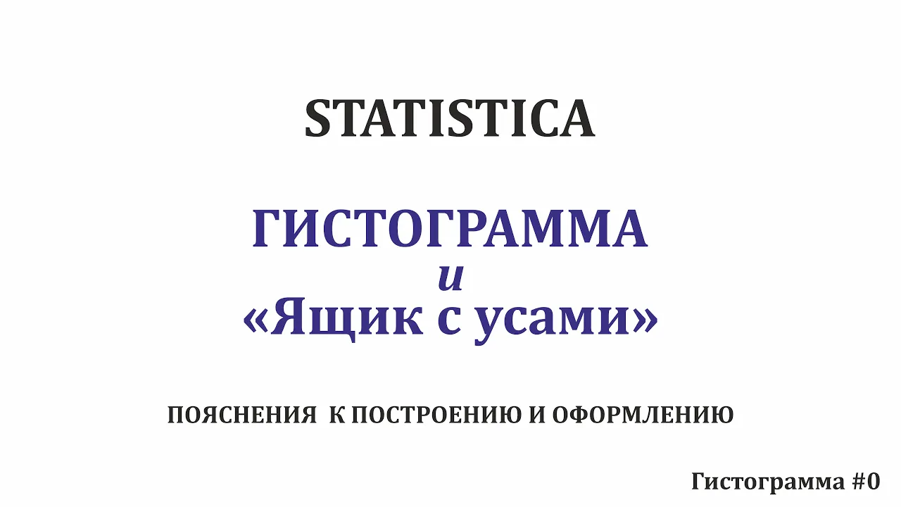 Статистика: гистограмма, ящик с  усами