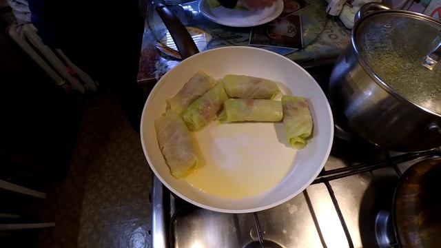 Голубцы.. Рецепт приготовления. В сметанном соусе.