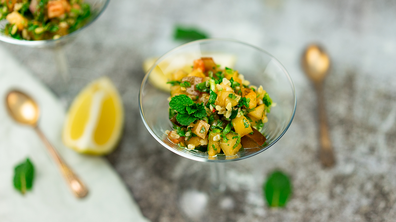 Салат с булгуром. Постный салат