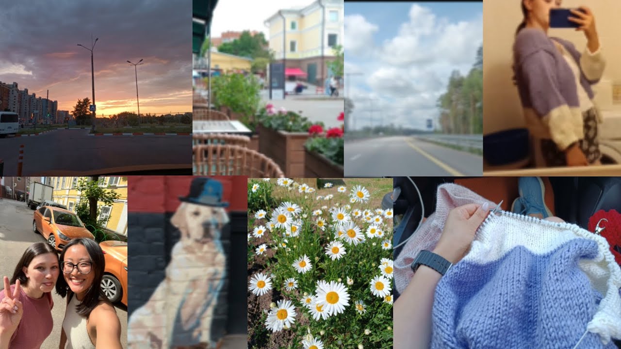 ✨ВЯЗАЛЬНЫЙ ВЛОГ [20/2024]🧶 тёплые встречи🫂/вожусь с кардиганом/много прогулок🌷/едем домой🤍