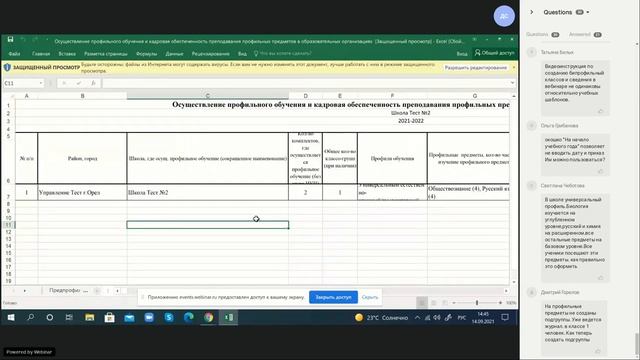 Создание профильных классов в рамках общеобразовательных организаций