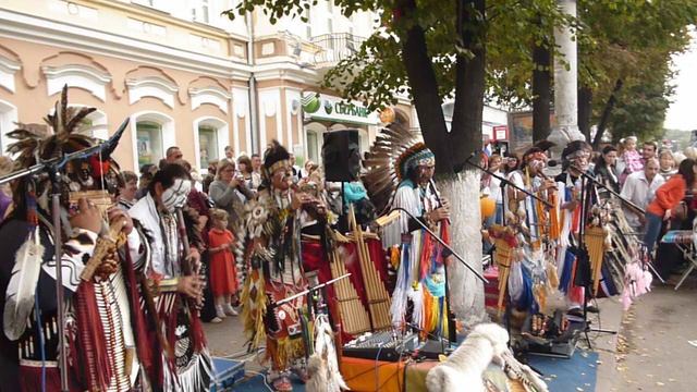 Индейцы в Воронеже (группа "Карал" из Перу)