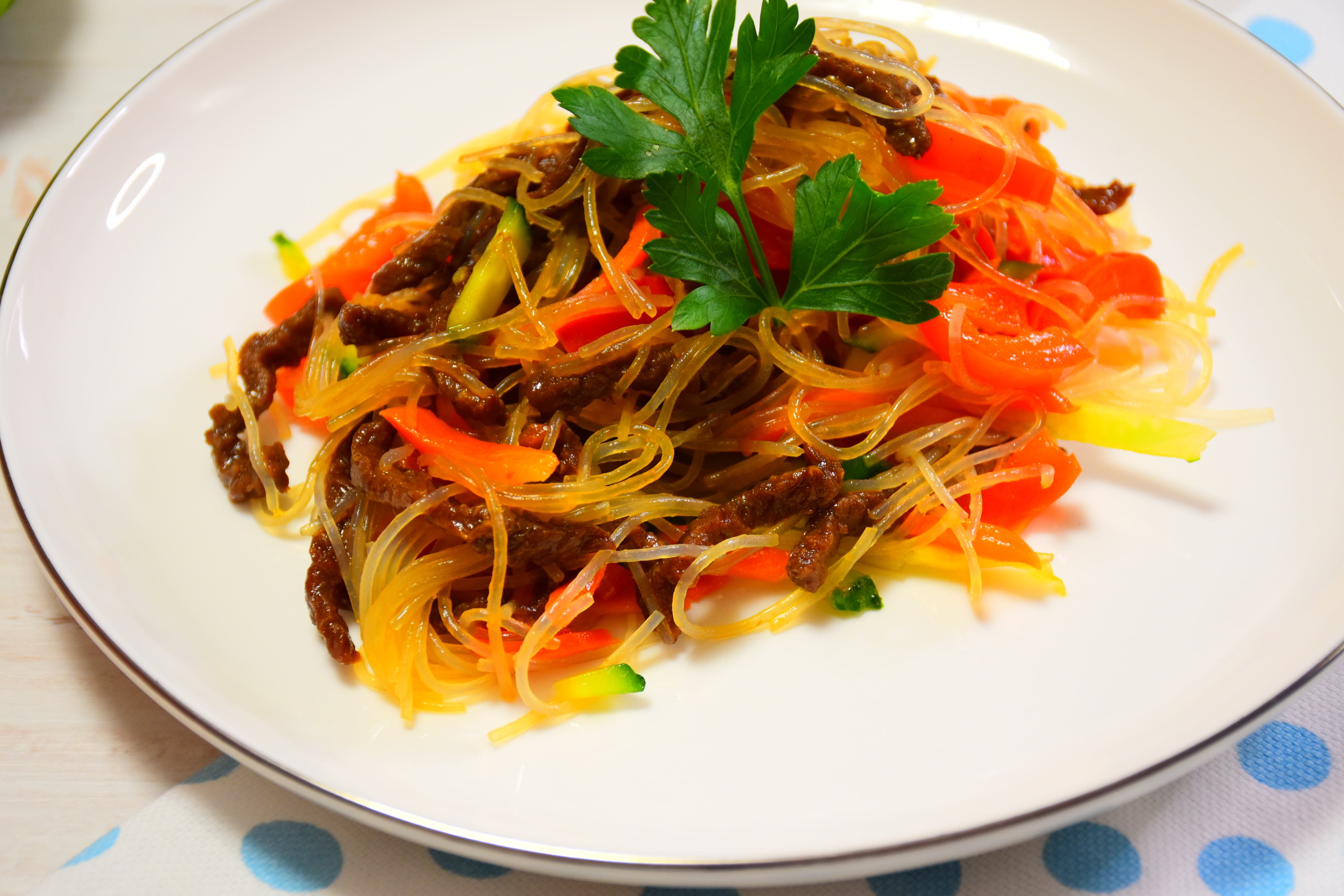 Фунчоза с говядиной и овощами! Для тех кто на диете - идеально утоляет голод!