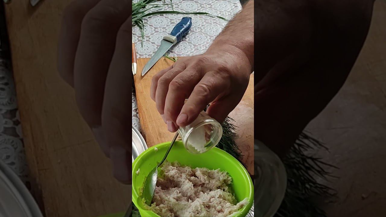 Паштет из сала с  зеленым чесноком и укропом #рецепт #шортс #shorts  #вкусно #кулинария