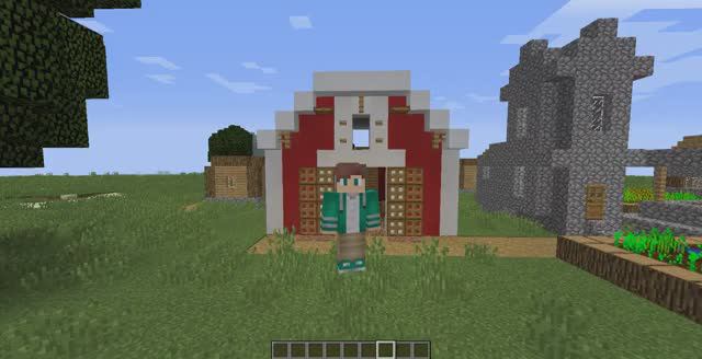 Как построить коровник  в Майнкрафте-Построил коровник из книги Майнкрафт