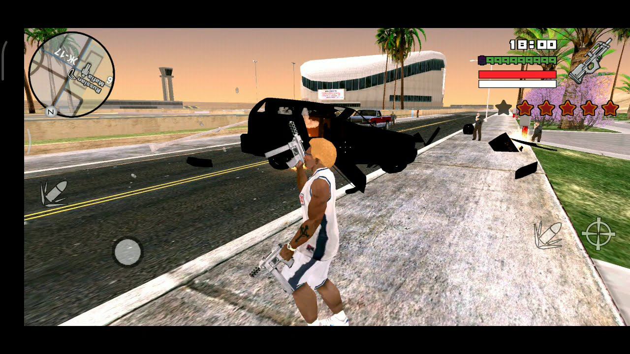 Пушки на машине.