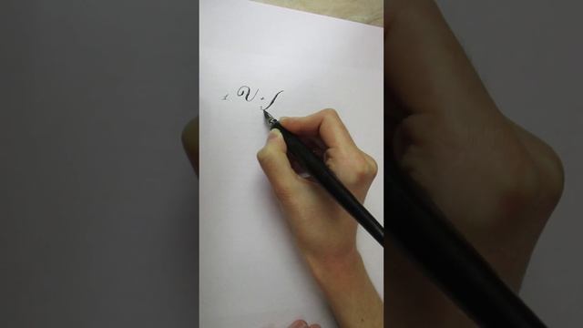 Каллиграфия пером буква "У" Calligraphy letter "Y" #каллиграфия #каллиграфияпером