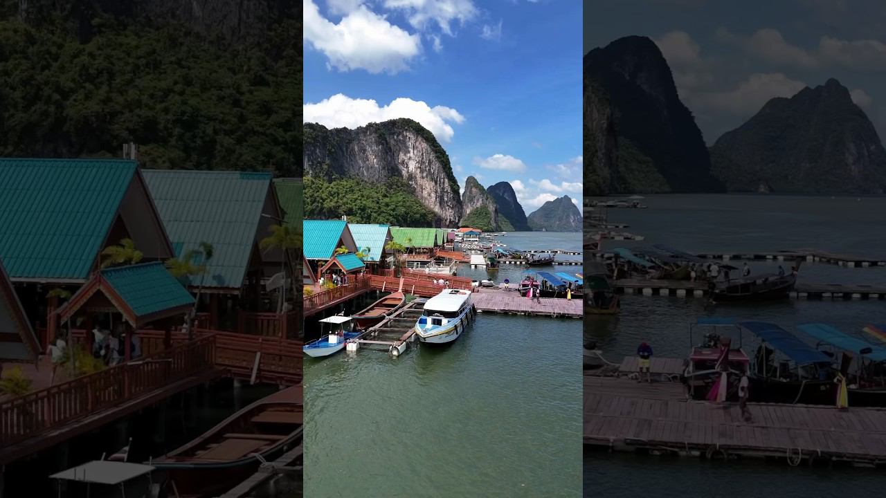 Деревня морских цыган в Таиланде  #shorts #thailand #phuket #phangnga