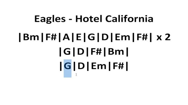 Eagles - Hotel California = 74 - на гитаре