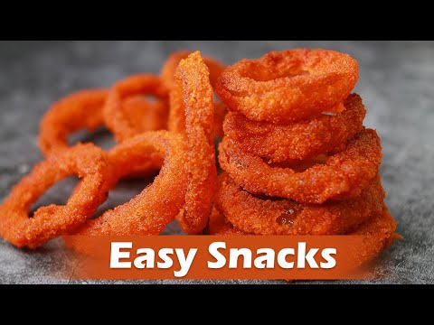 Луковые кольца -  рецепт быстрой закуски