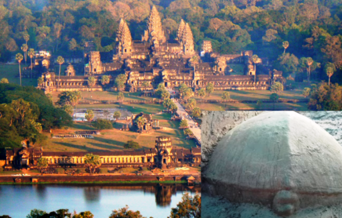 В храме Анкор-Ват нашли контейнеры под водой.