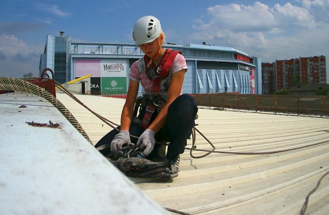 Промышленный альпинизм. Мойка фасада. Экшен на объекте