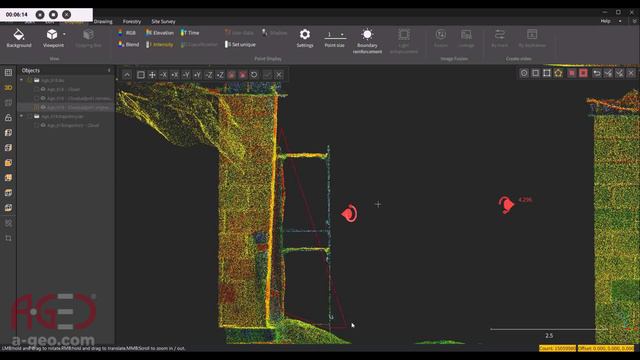 Обрезка и чистка облака точек в NAVMOPO Model