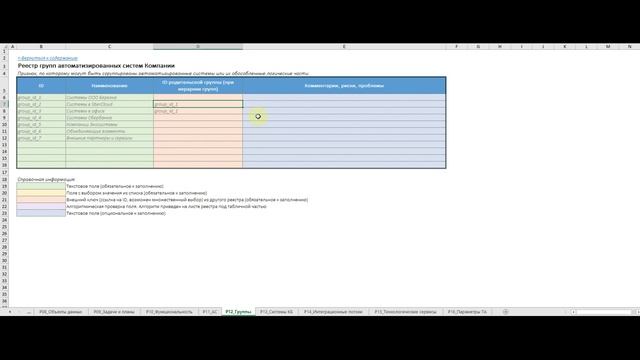 [003_3] Шаблон КА ДЗО в Excel. Б00 Сборник арх реестров Ч2