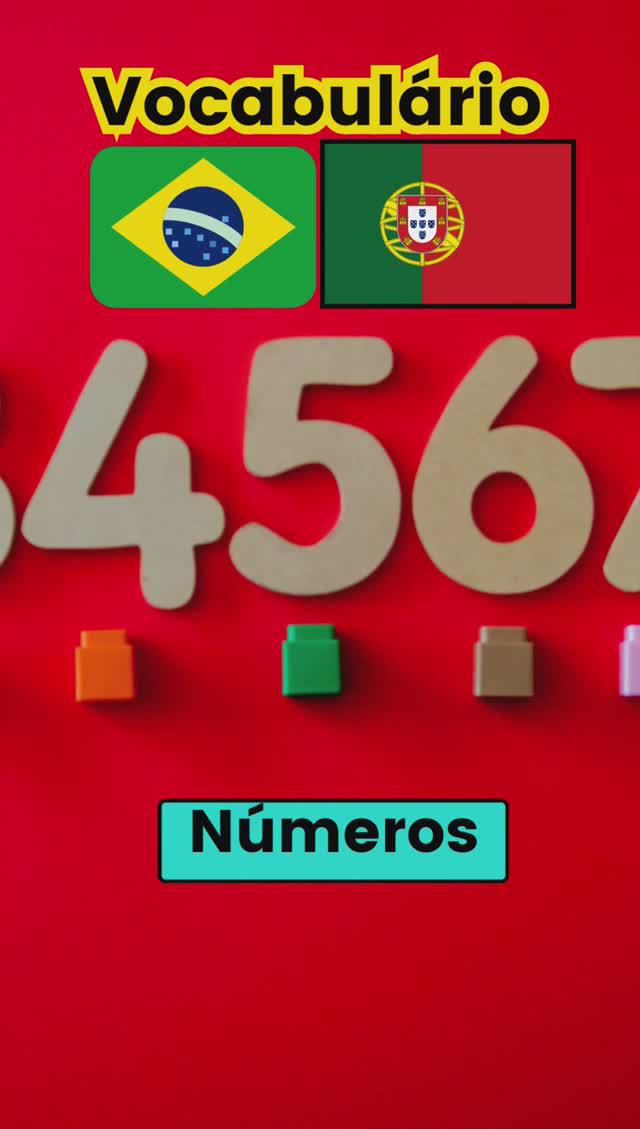Learn Portuguese vocabulary numbers Vocabulário #shorts #learn