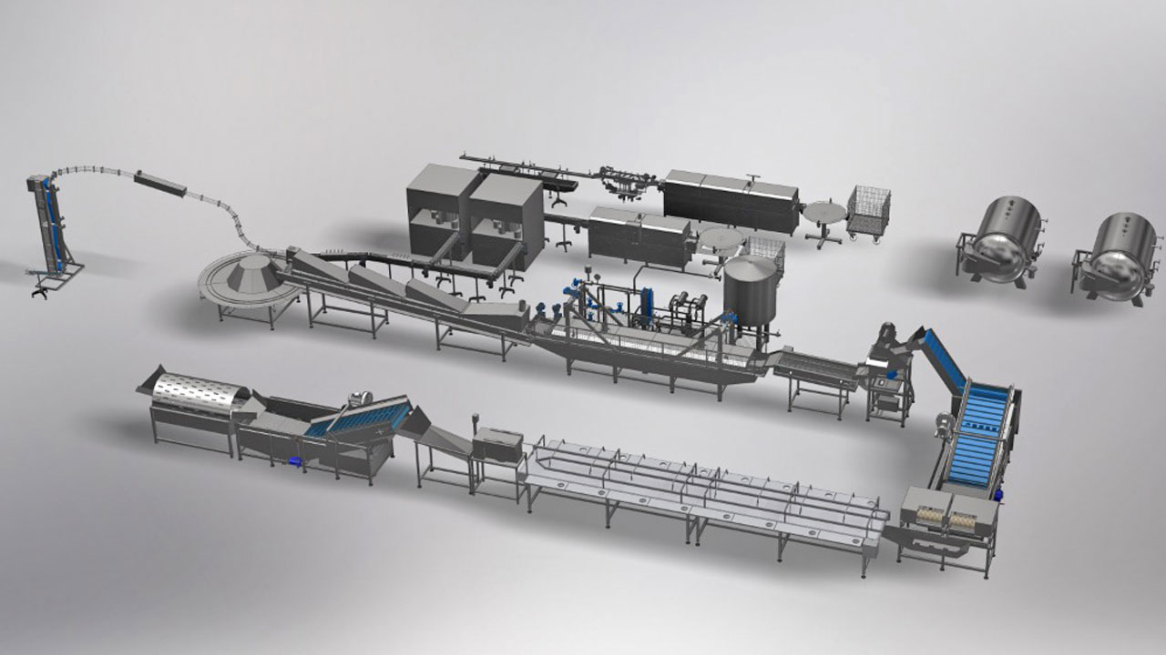 Линия производства рыбных консервов обжаренная рыба в заливке.mp4