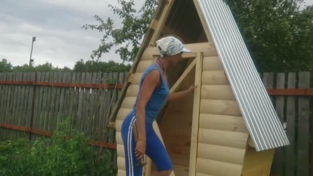 Дачный туалет Теремок моими руками. 2016 год.