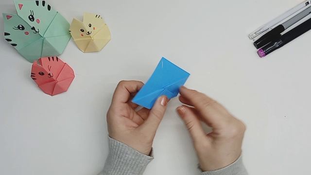Как сделать необычную оригами антистресс игрушку котика. Котик-неваляшка