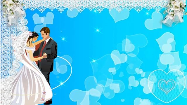 Футаж. Свадебный. бирюзовый фон