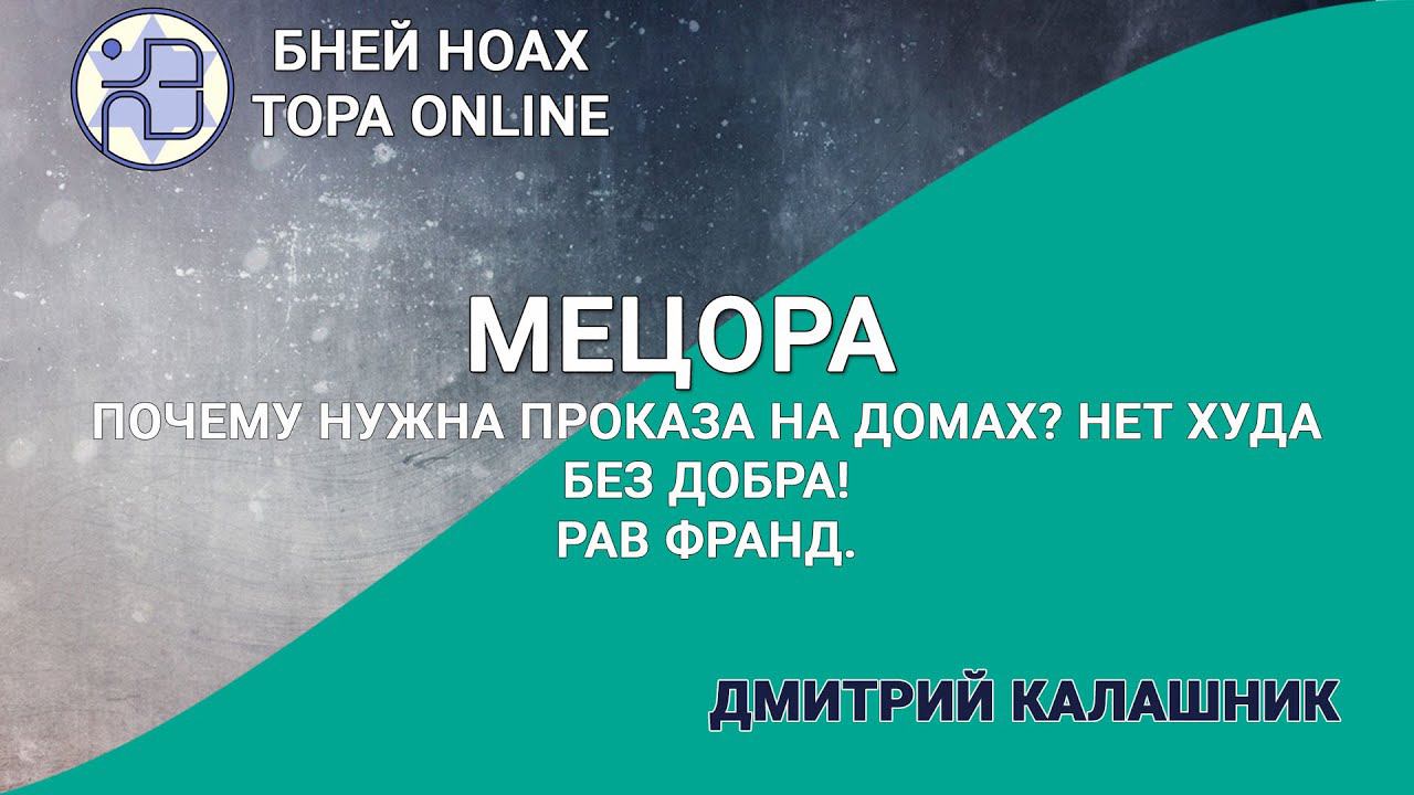 Почему нужна проказа на домах? Нет худа без добра! Рав Франд. Недельная глава Мецора