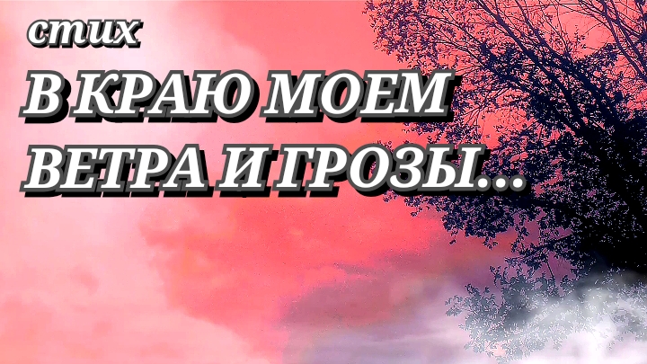 Душевный стих о жизни со смыслом до слез В КРАЮ МОЕМ ВЕТРА И ГРОЗЫ.../до слез душевное стихотворение
