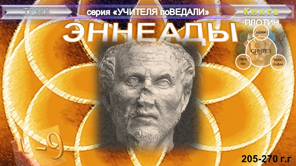 (1) ЭННЕАДЫ (Девятки)- Первая Эннеада (девятка трактатов)-Плотин (205-270гг)