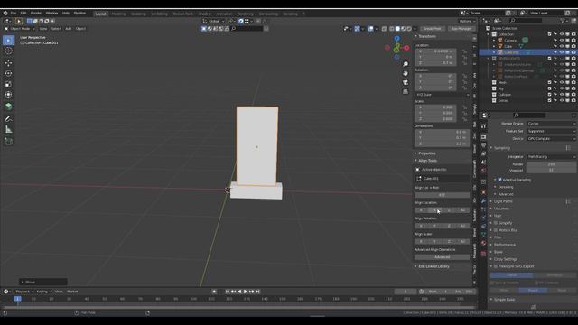 Выравнивание обьектов по осям